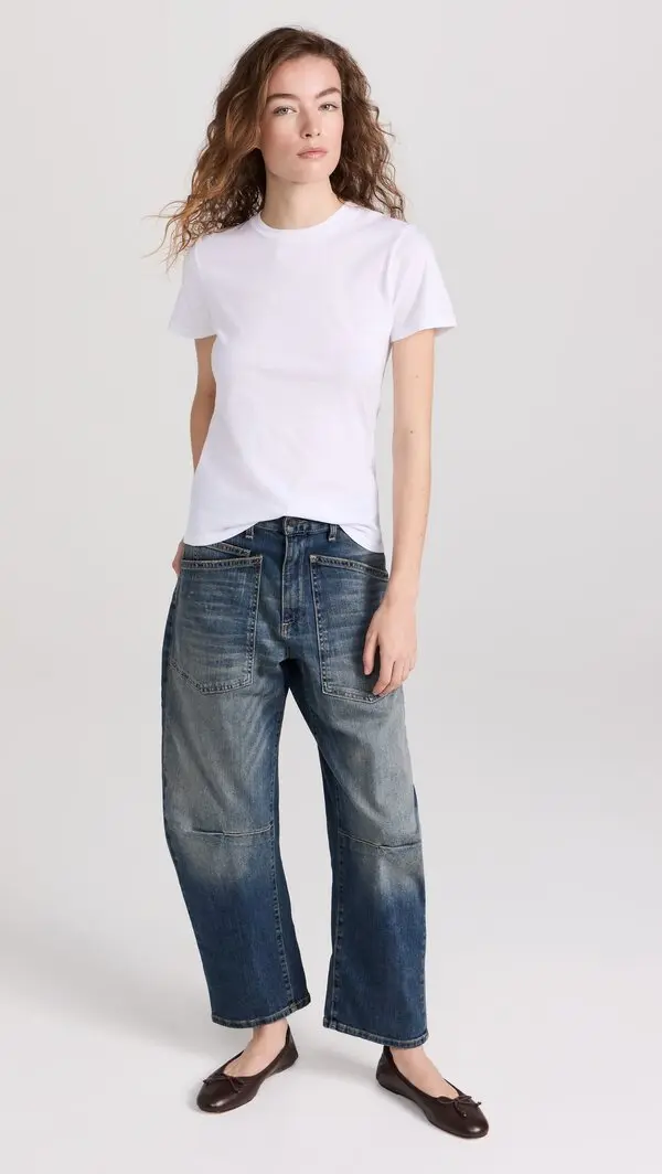 NILI LOTAN Mariela Crewneck Tee - White