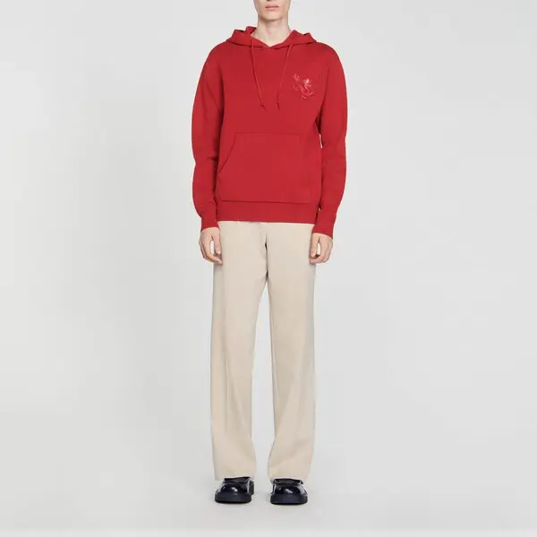 Sandro Dragon Patch Hoodie