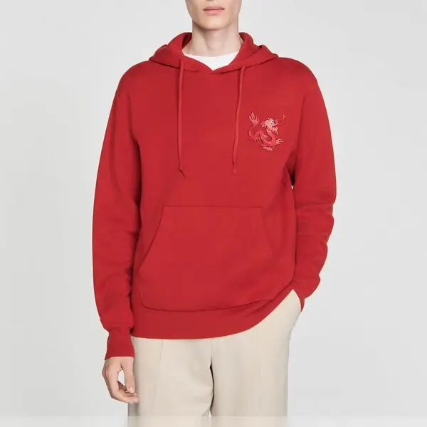 Sandro Dragon Patch Hoodie