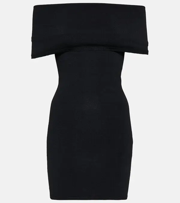 Wardrobe.NYC Off-shoulder Mini Dress - Black