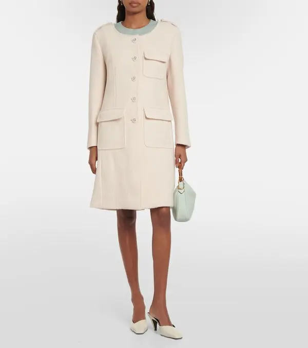 Gucci Embellished Wool-blend Bouclé Coat