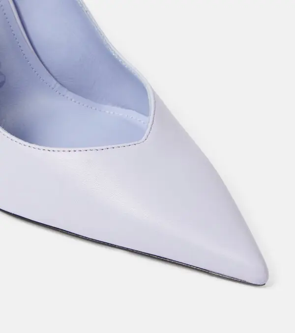 Attico Cheope 105 Leather Slingback Pumps - Purple