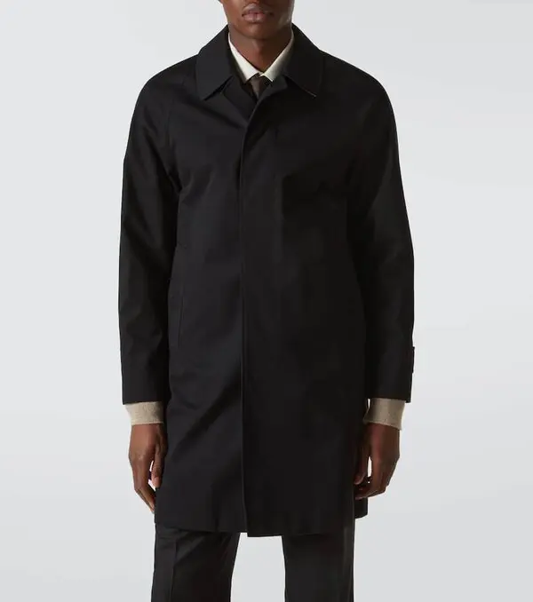 Burberry Cotton Gabardine Car Coat - Black