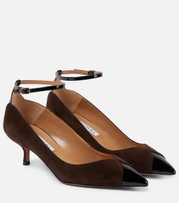 AQUAZZURA Pinot 50 Suede Pumps