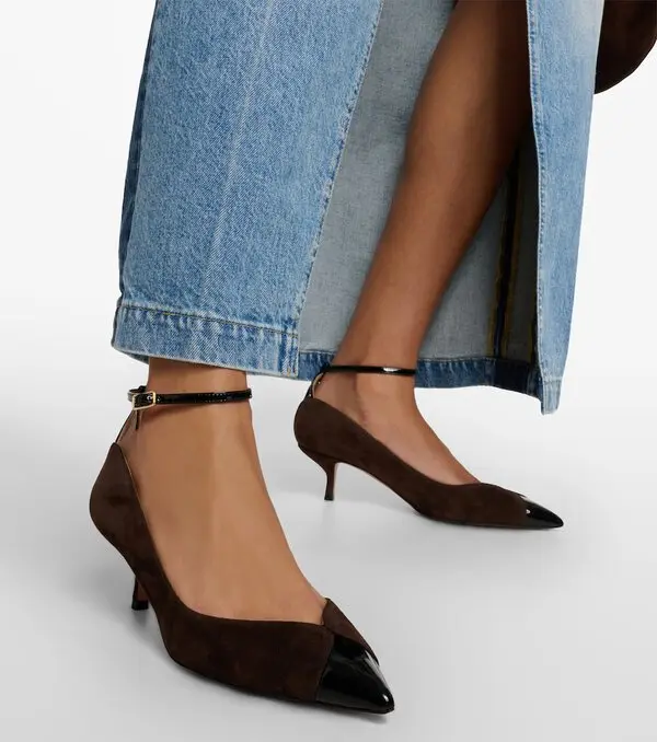 AQUAZZURA Pinot 50 Suede Pumps