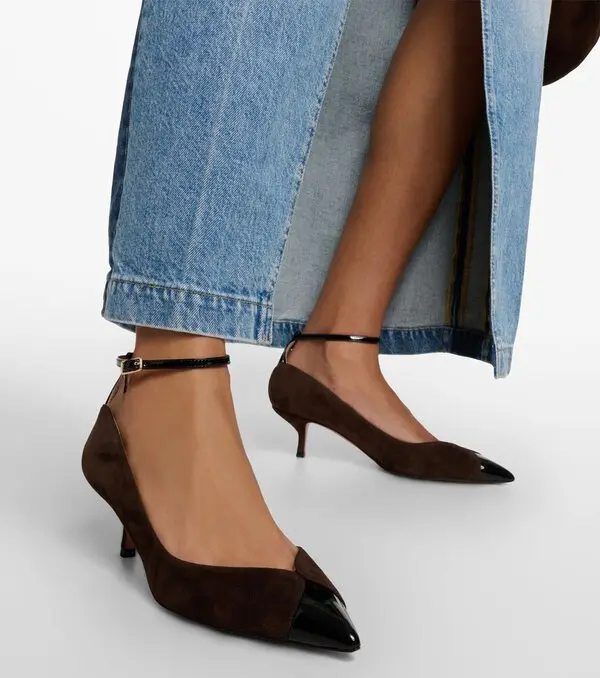AQUAZZURA Pinot 50 Suede Pumps