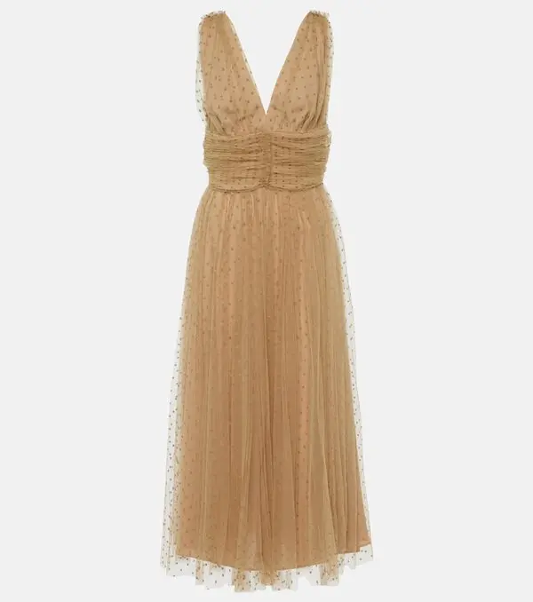 Altuzarra Lola Tulle Mini Dress - Beige
