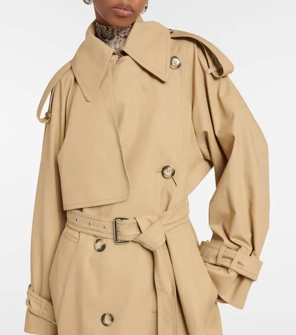 Sportmax Ricamo Cotton Trench Coat