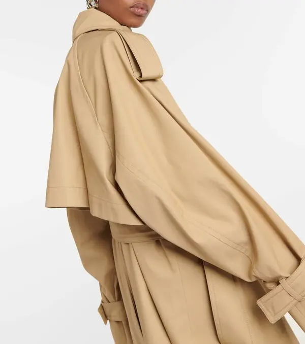 Sportmax Ricamo Cotton Trench Coat