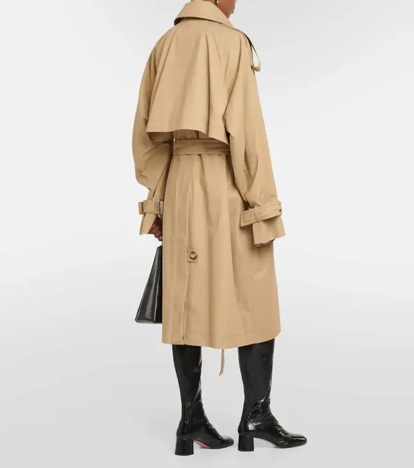 Sportmax Ricamo Cotton Trench Coat