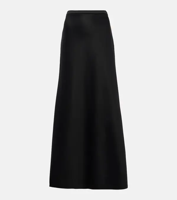 Max Mara Clavier Cotton-blend Jersey Maxi Skirt - Black