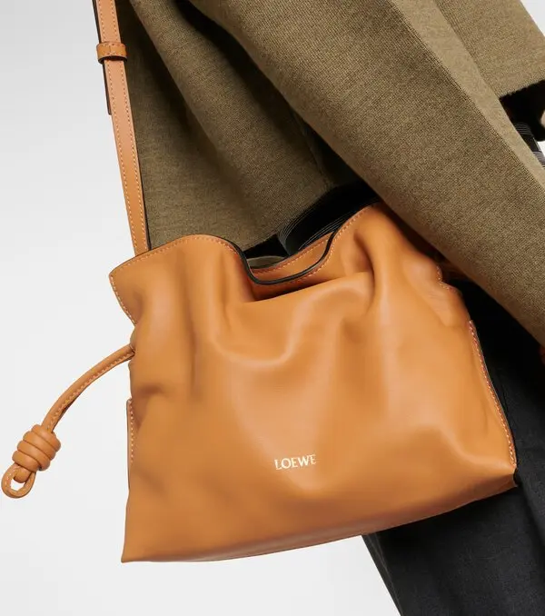 Loewe Flamenco Mini Leather Clutch - Brown