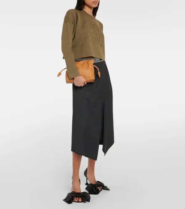 Loewe Flamenco Mini Leather Clutch - Brown