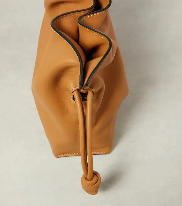 Loewe Flamenco Mini Leather Clutch - Brown