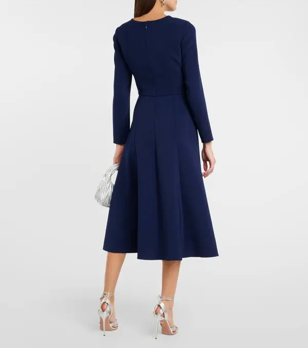 Carolina Herrera Bow-detail Midi Dress - Blue
