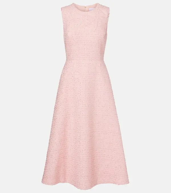 Carolina Herrera Bow-detail Midi Dress - Pink
