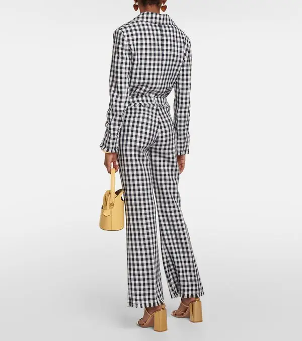 Etro Gingham Flared Pants