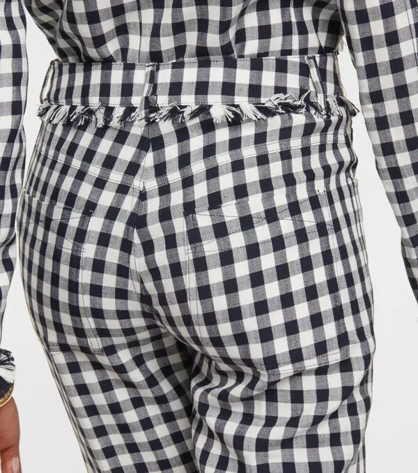 Etro Gingham Flared Pants