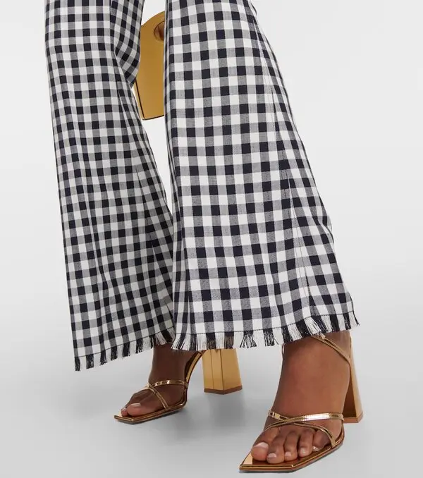 Etro Gingham Flared Pants - Black