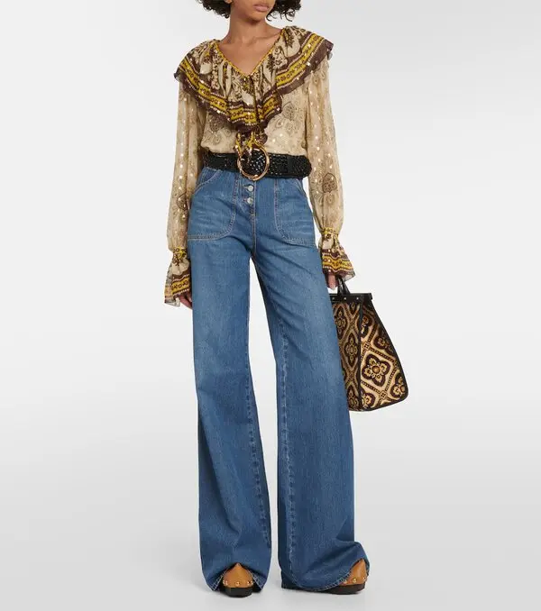 Etro Leather Platform Clogs