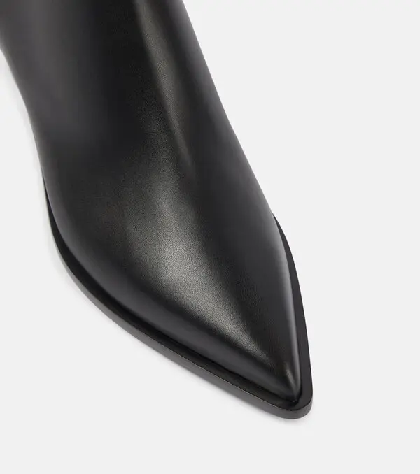 GIANVITO ROSSI Kinney Leather Ankle Boots - Black
