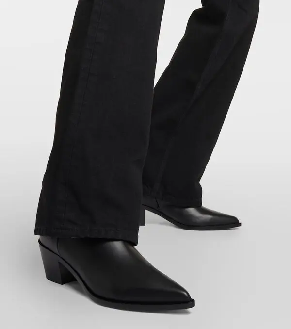 GIANVITO ROSSI Kinney Leather Ankle Boots - Black