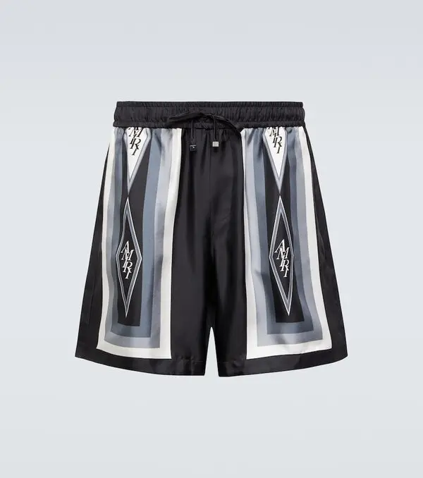 Amiri Diamond Silk Shorts - Multicoloured
