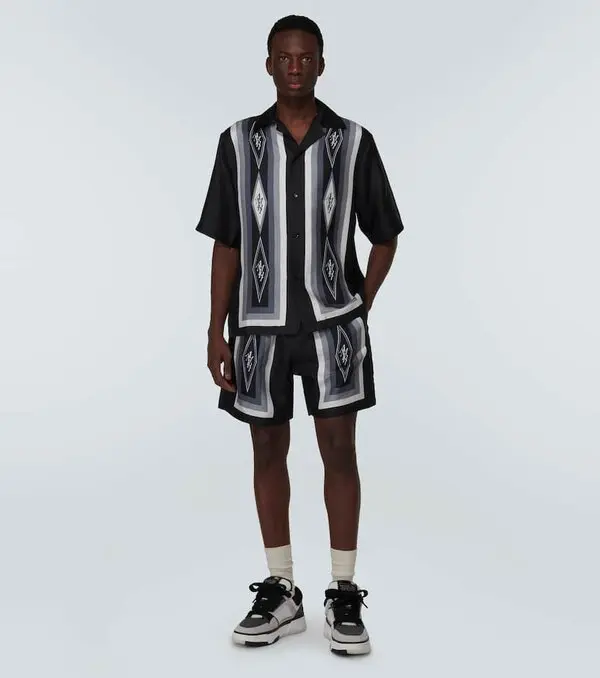 Amiri Diamond Silk Shorts