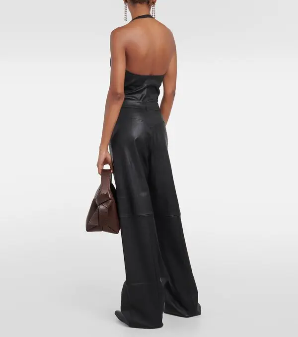 Stouls High-rise Wide-leg Leather Pants