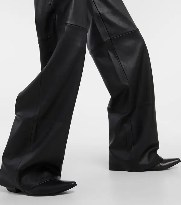 Stouls High-rise Wide-leg Leather Pants