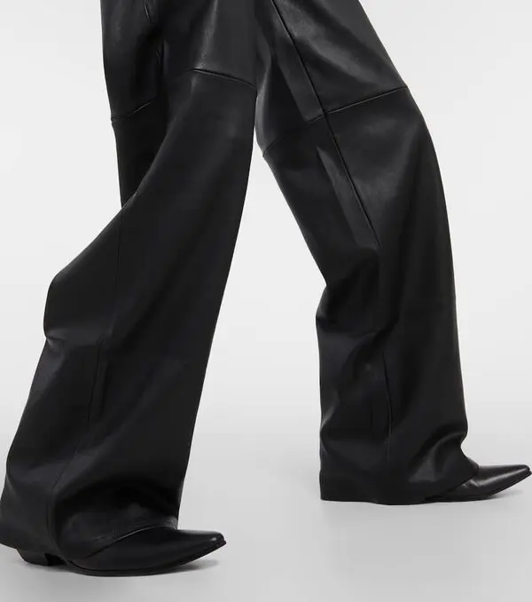 Stouls High-rise Wide-leg Leather Pants