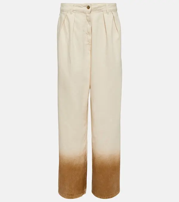 Alanui High-rise Wide-leg Jeans - White