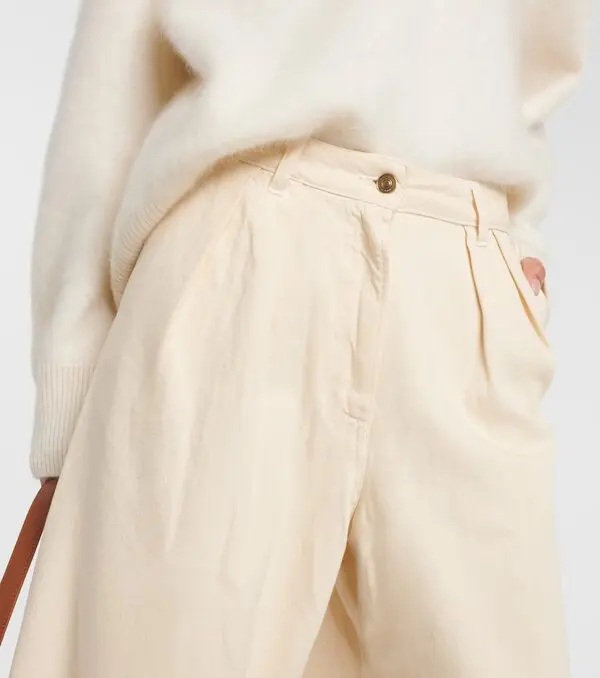 Alanui High-rise Wide-leg Jeans - White