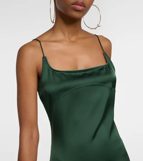 Jacquemus La Robe Notte Slip Dress - Green