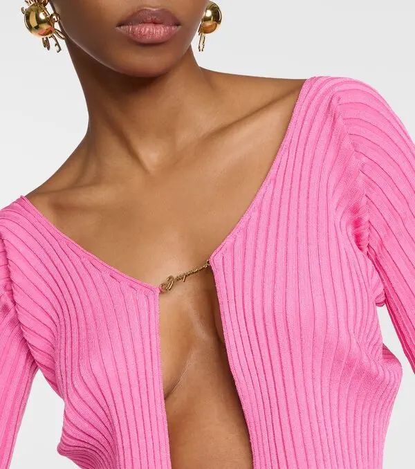 Jacquemus La Maille Pralù Longue Cardigan - Pink
