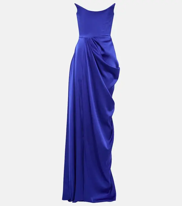 alex perry blue strapless dress Alex Perry Dress Hire