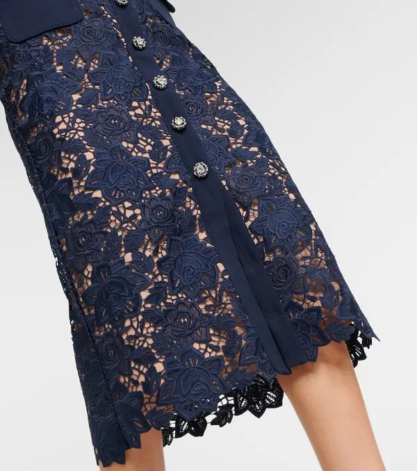 SELF-PORTRAIT Lace Midi Dress