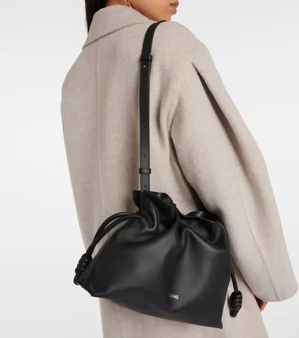 Loewe Flamenco Leather Clutch - Black