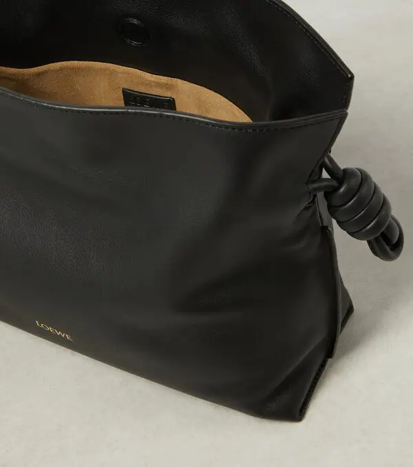 Loewe Flamenco Leather Clutch - Black
