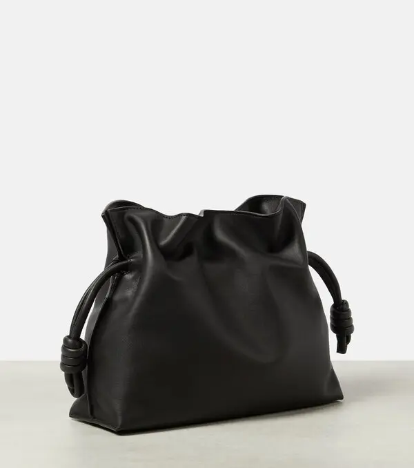 Loewe Flamenco Leather Clutch - Black
