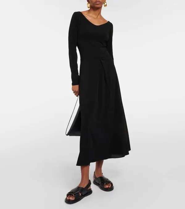 Max Mara Valido Pleated Maxi Dress
