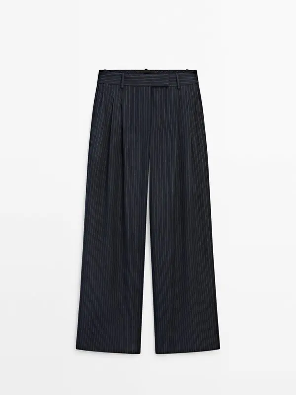 massimo dutti - Massimo Dutti Darted Pinstriped Trousers