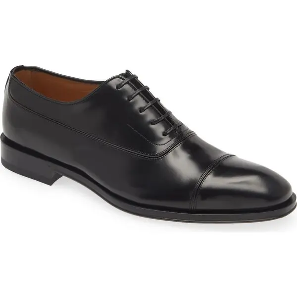 FERRAGAMO Fermin Cap Toe Oxford - Nero New Biscotto