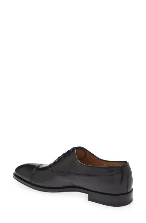 FERRAGAMO Fermin Cap Toe Oxford - Nero New Biscotto