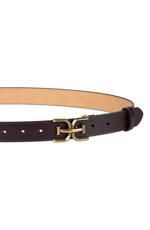 Sam Edelman Logo Buckle Leather Belt - Brown
