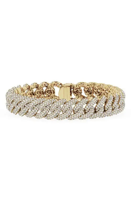 JENNIFER FISHER 18k Gold Cuban Chain Bracelet With Lab-created Diamonds - 18k Yellow Gold