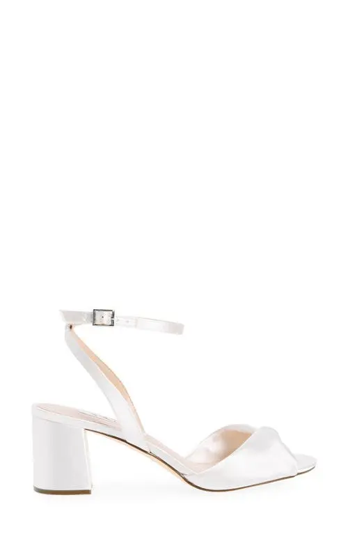Nina Nigella Glitter Ankle-wrap Sandal - Ivory