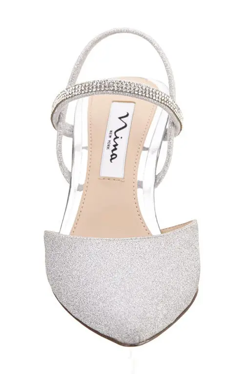 Nina Billie Slingback Pumps - Silver