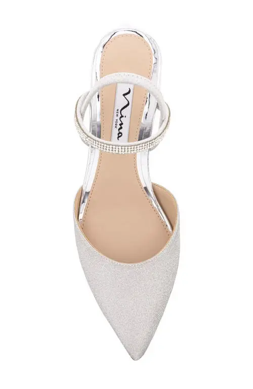 Nina Billie Slingback Pumps - Silver