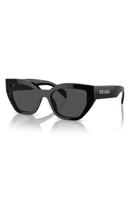 Prada 53mm Butterfly Sunglasses - Black